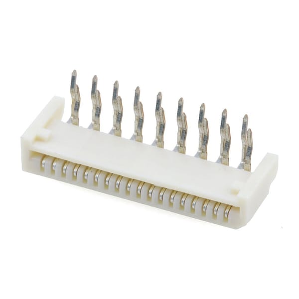 Molex Ffc/Fpc Connector, 18 Contact(S), 1 Row(S), Female, Right Angle, 0.039 Inch Pitch, Solder ...